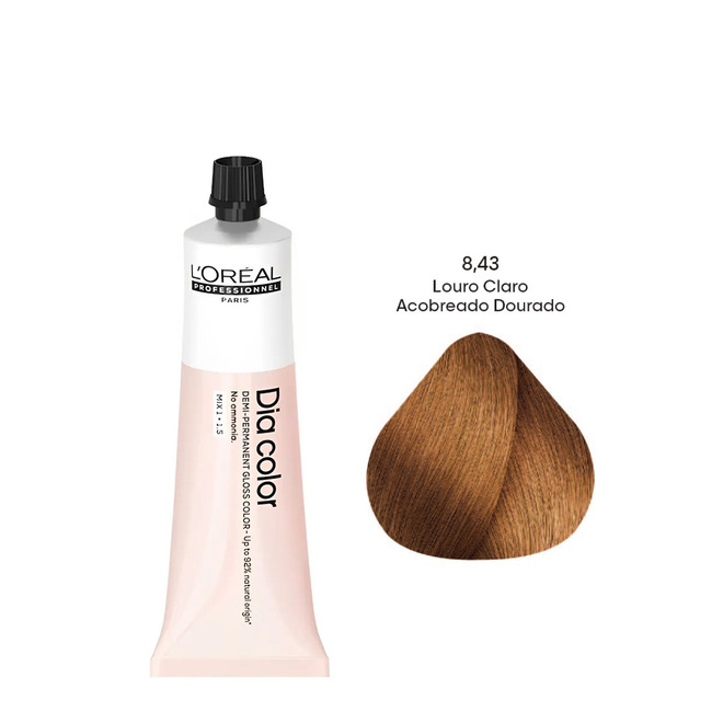 Tonalizante L'Oréal Dia Color 8.43 Louro Claro Dourado Acobreado 60G ...
